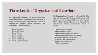 MANAGEMENT & ORGANIZATIONAL BEHAVIOR | PPTX