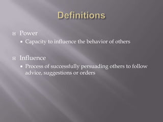 Power and Influence | PPTX