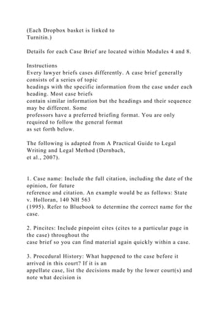 MBA535 Case Brief Guidelines and Rubric How and Why to Brie.docx