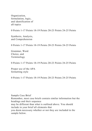 MBA535 Case Brief Guidelines and Rubric How and Why to Brie.docx