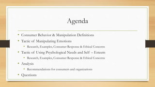 Manipulation Tactics in Consumer Behavior | PPTX