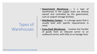 Types of Warehouses | PPTX