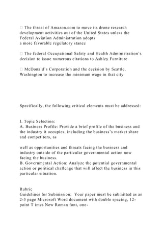 MBA 665 Final Project Milestone One Guidelines and Rubric .docx