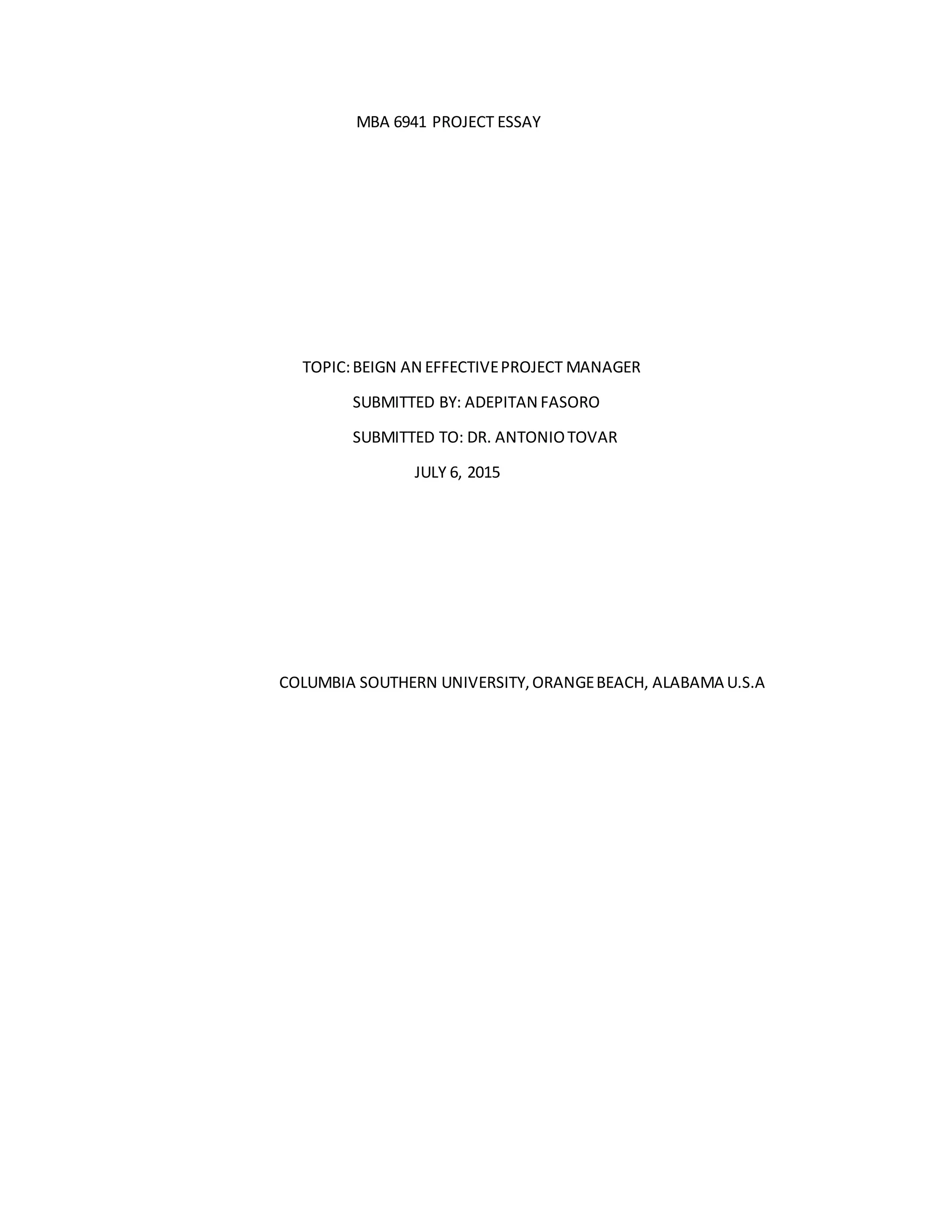 Effective Project Manager | PDF