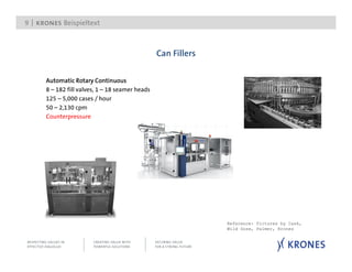 Beverage Filling in Cans by Barry Fenske of Krones | PDF