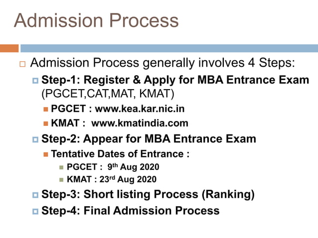 Mba admission requirements | PPTX