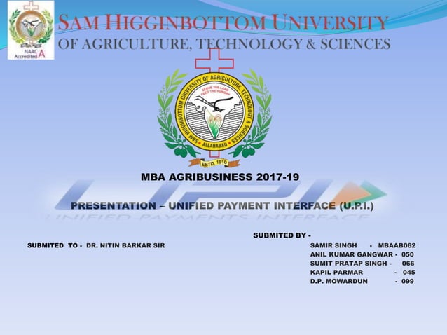 Mba agribusiness presentation upi - copy | PPT
