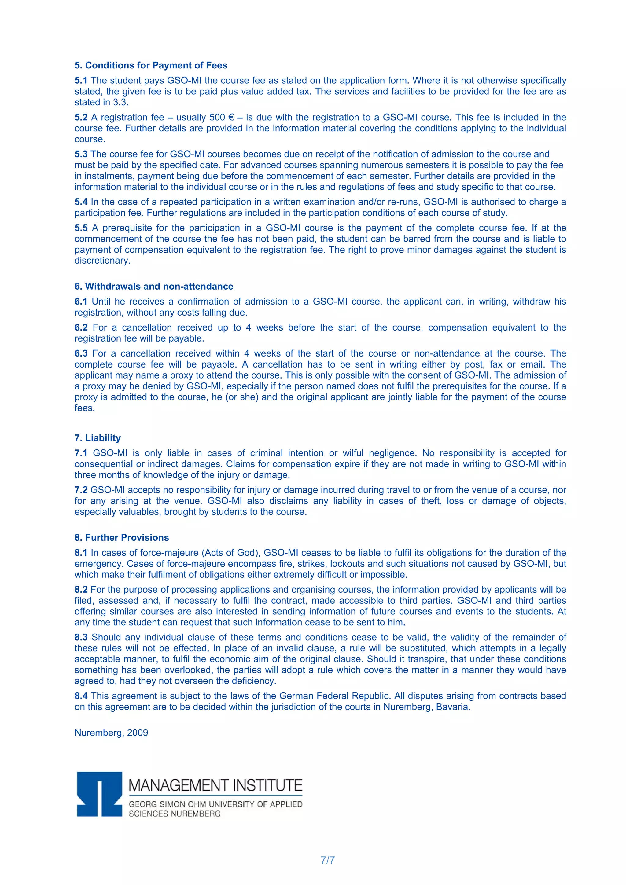 GSOMI Mba application form | PDF