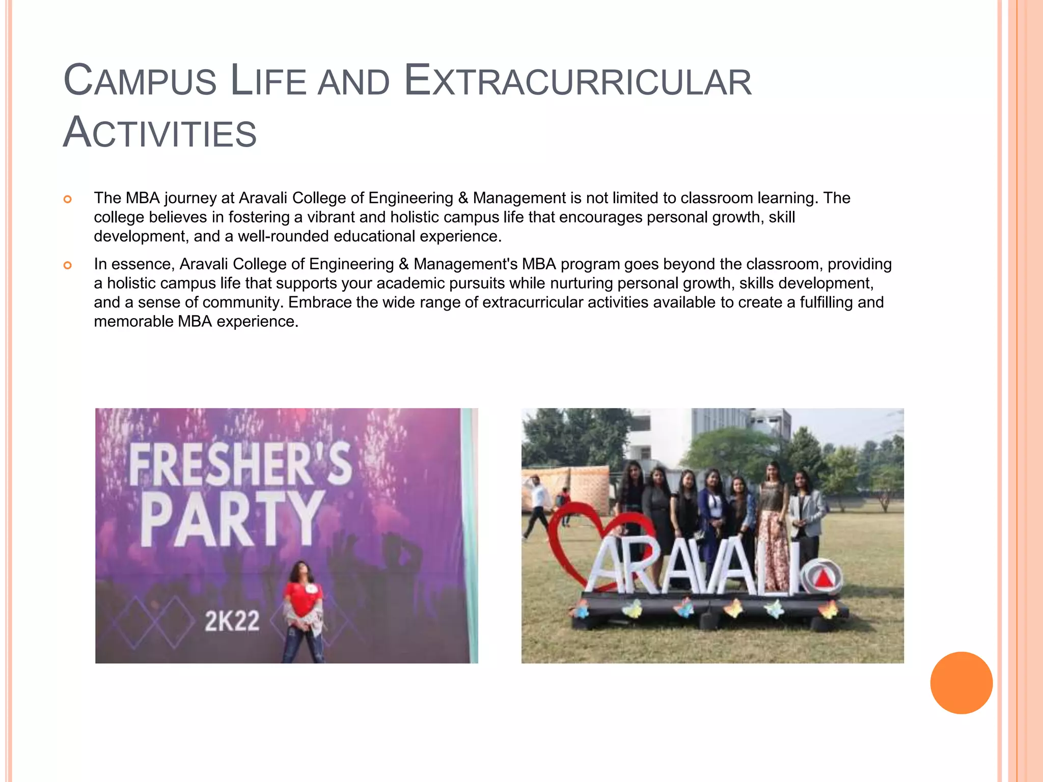 Mba At Aravali College Of Engineering And Management Pptx Professional School Postgraduate