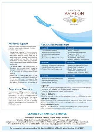 MBA (aviation management) | PDF
