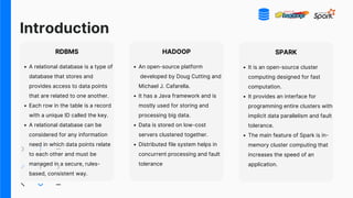 Big Data: RDBMS vs. Hadoop vs. Spark | PPT
