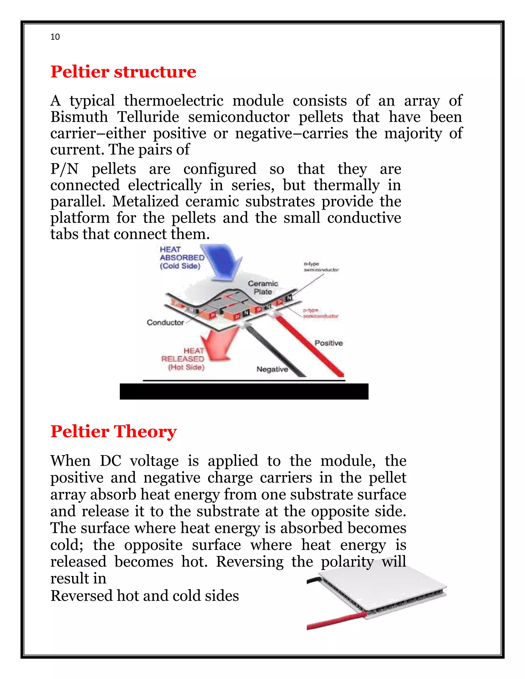 PROJECT REPORT ON PELTIER REFRIGERATOR | PDF