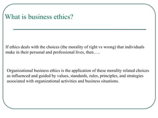 Mba business ethics ppt | PPTX