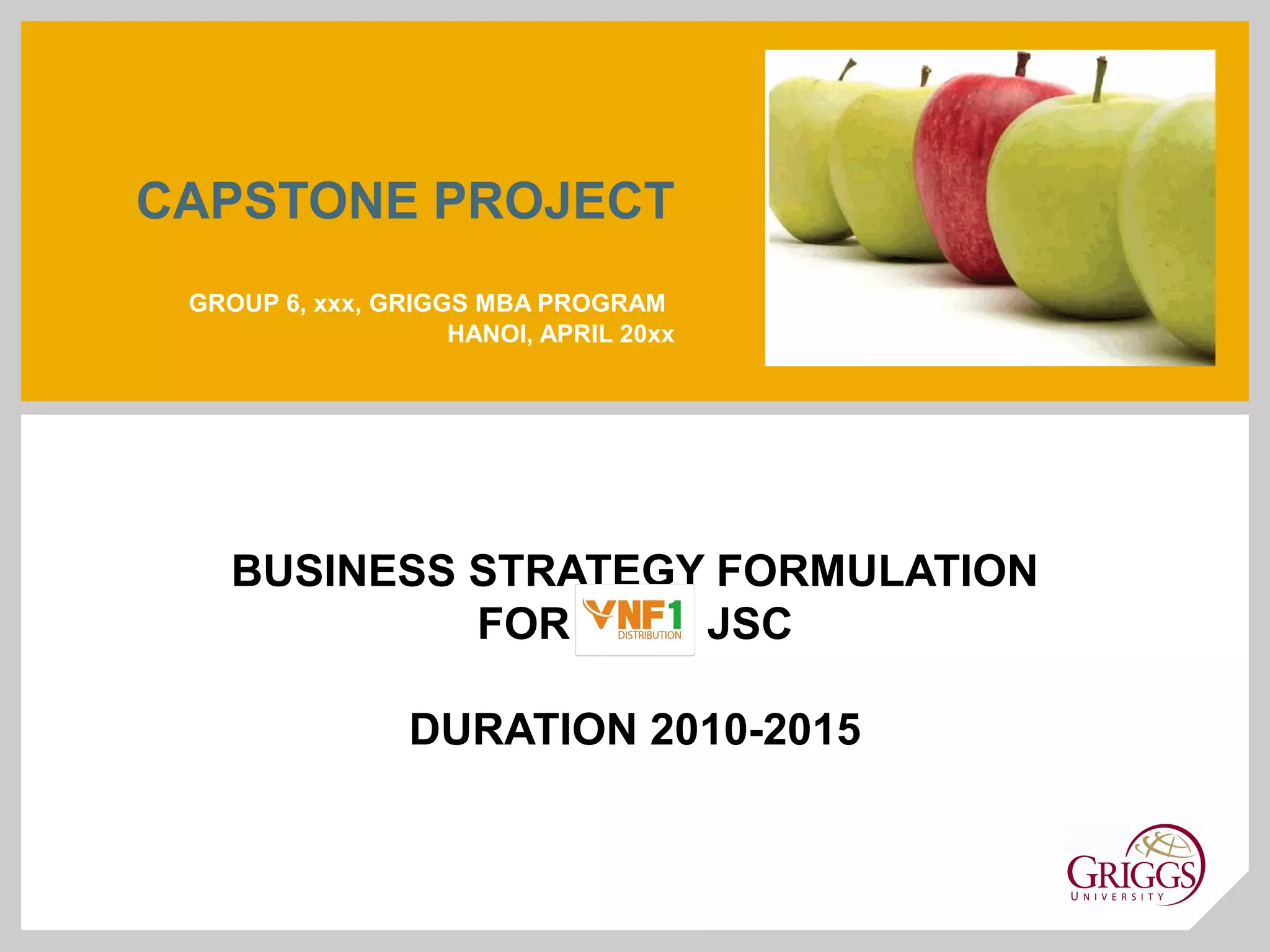Mba Capstone Presentation | PPT