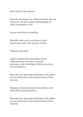 MBA Capstone Project Guidelines Throughout your MBA progr.docx