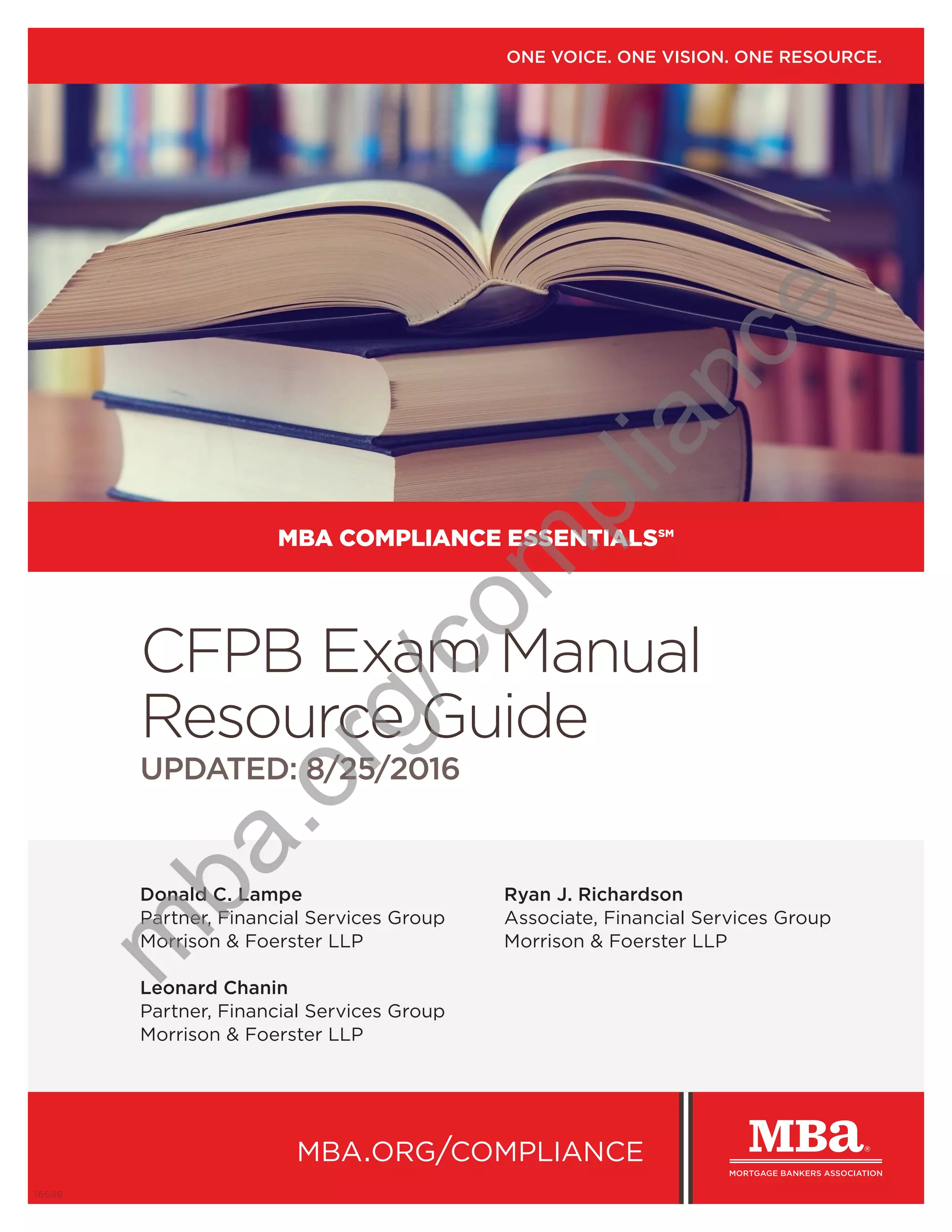 MBA Compliance Essentials CFPB Exam Manual | PDF
