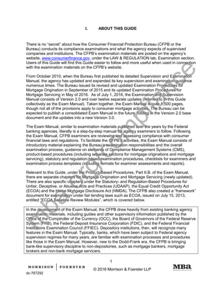 MBA Compliance Essentials CFPB Exam Manual | PDF