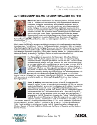 MBA Compliance Essentials Unfair, Deceptive or Abusive Acts or ...