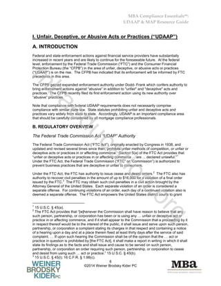 MBA Compliance Essentials Unfair, Deceptive or Abusive Acts or ...