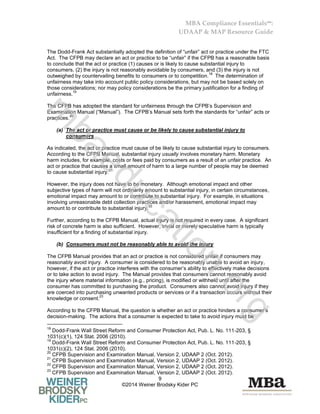 MBA Compliance Essentials Unfair, Deceptive or Abusive Acts or ...