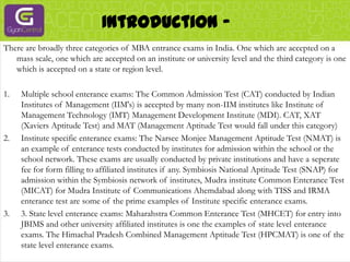Mba entrance tests | PPTX