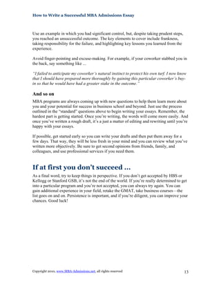 Mba essay writingguide | PDF