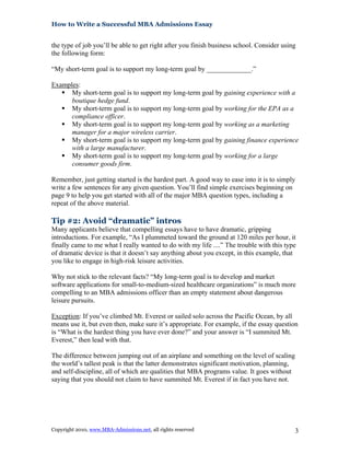 Mba essay writingguide | PDF