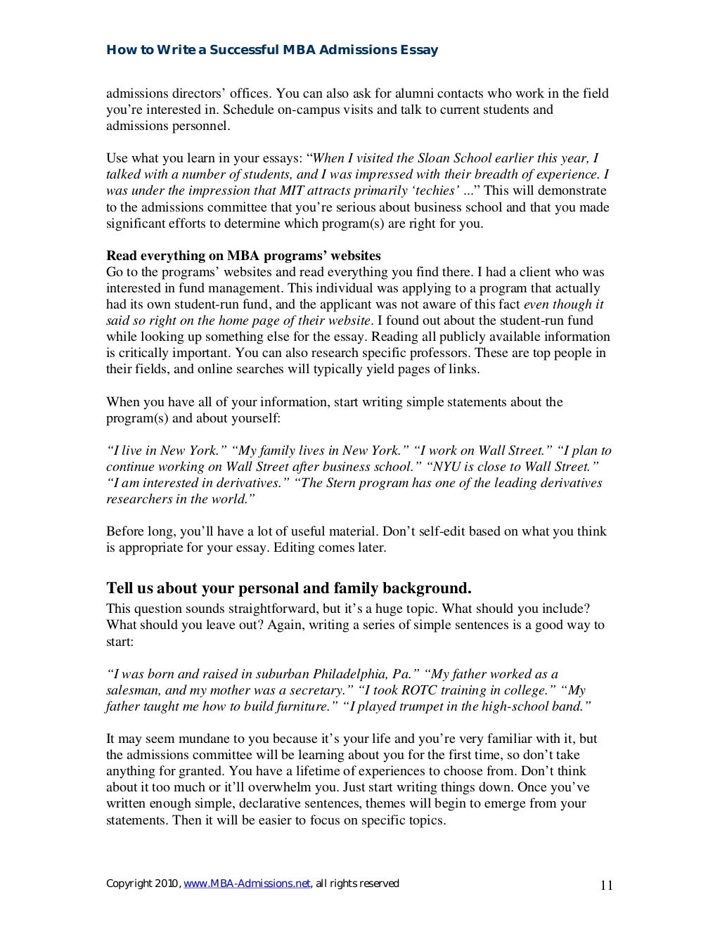 Mba essay writingguide