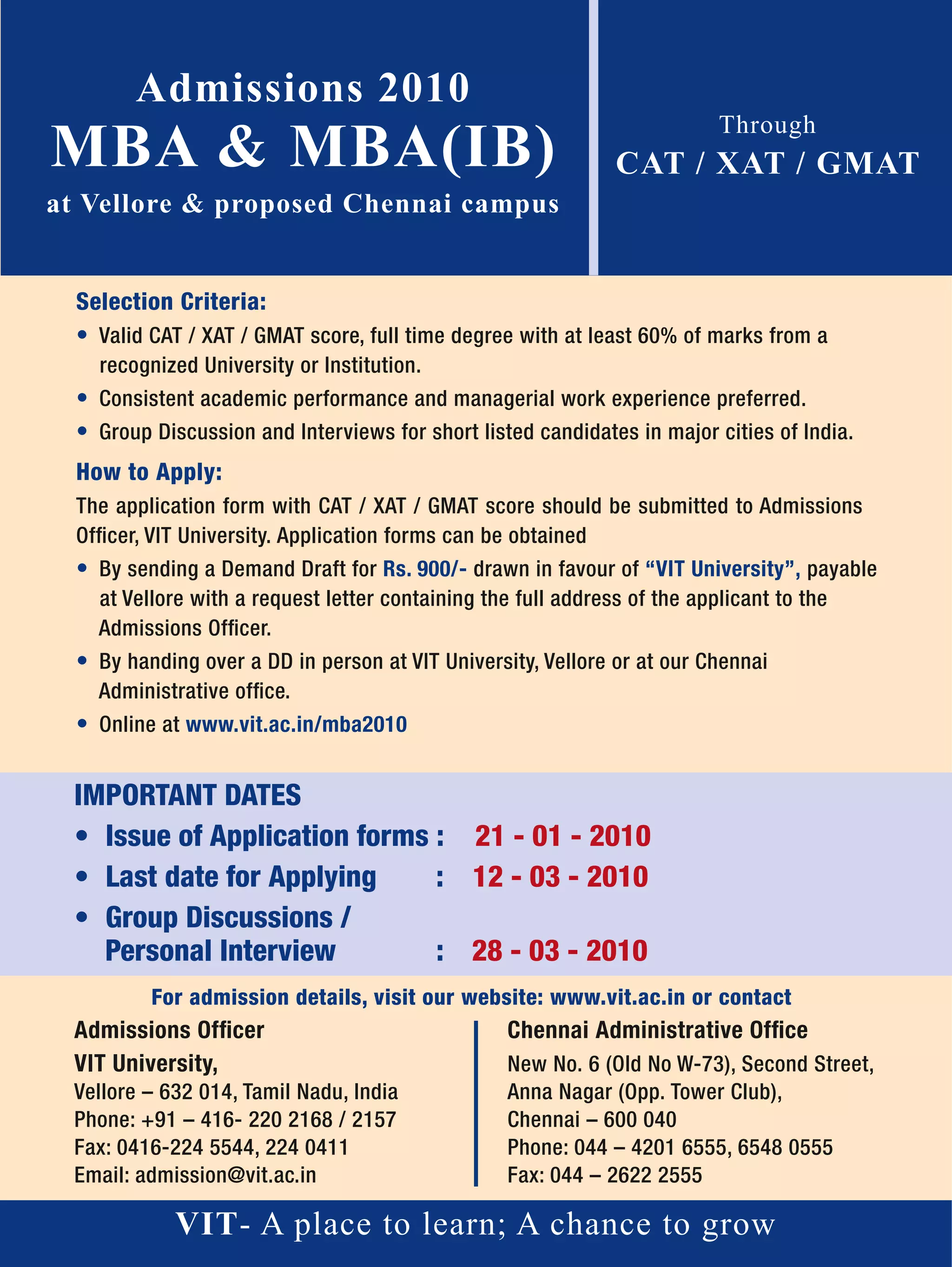 Mba Flyer Back | PDF