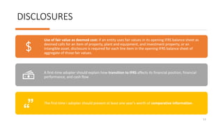 IFRS 1 : First time adaptation of IFRS | PPT