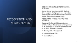IFRS 1 : First time adaptation of IFRS | PPT