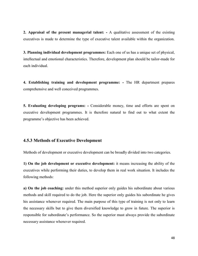 MBA HR PROJECT REPORT ON TRAINING AND DEVELOPMENT | PDF