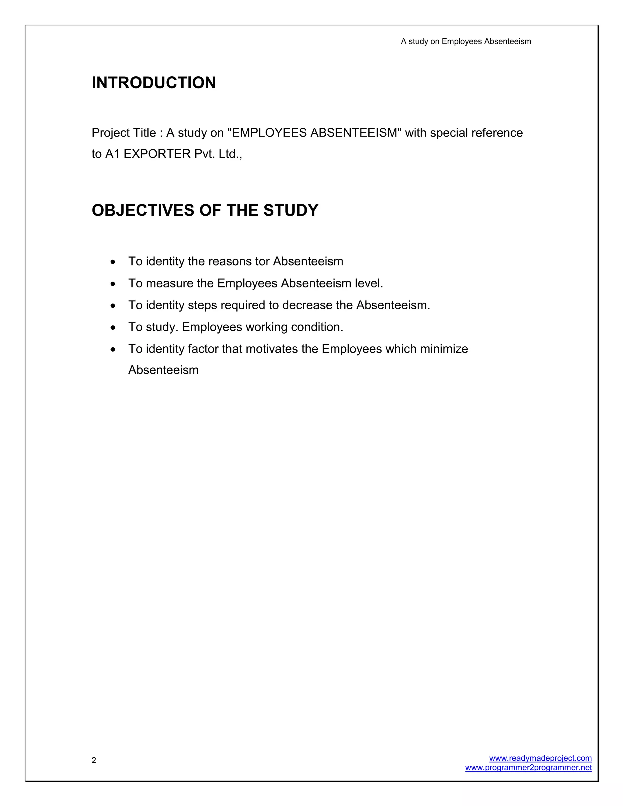 MBA HR PROJECT REPORT study_on_employees_absenteeism.doc