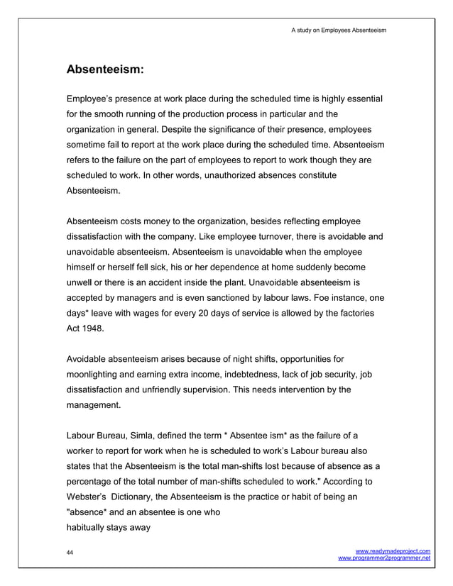 MBA HR PROJECT REPORT study_on_employees_absenteeism.doc