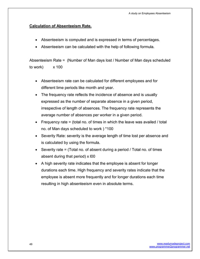 MBA HR PROJECT REPORT study_on_employees_absenteeism.doc