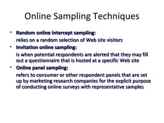Mba ii rm unit-3.3 sampling methods a | PPT