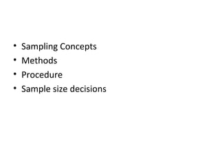 Mba ii rm unit-3.3 sampling methods a | PPT