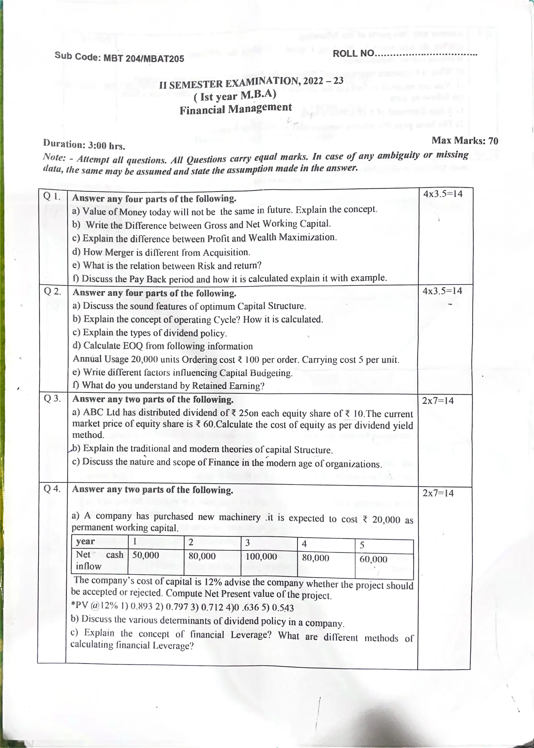 MBA second Semester Question Paper2023.pdf
