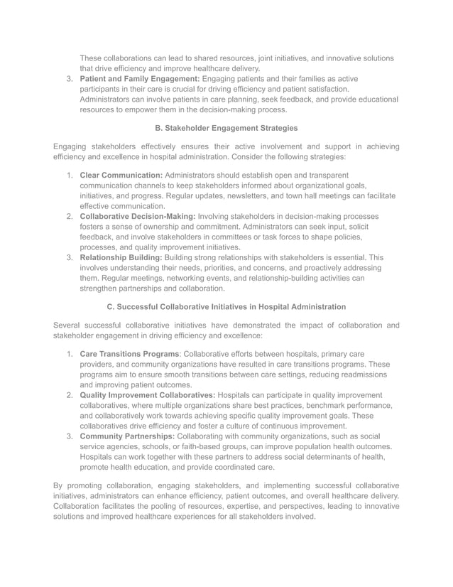 MBA In Hospital Administration | PDF