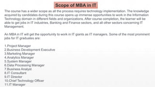 MBA in IT – Distance Learning.pptx | Professional School | Postgraduate ...
