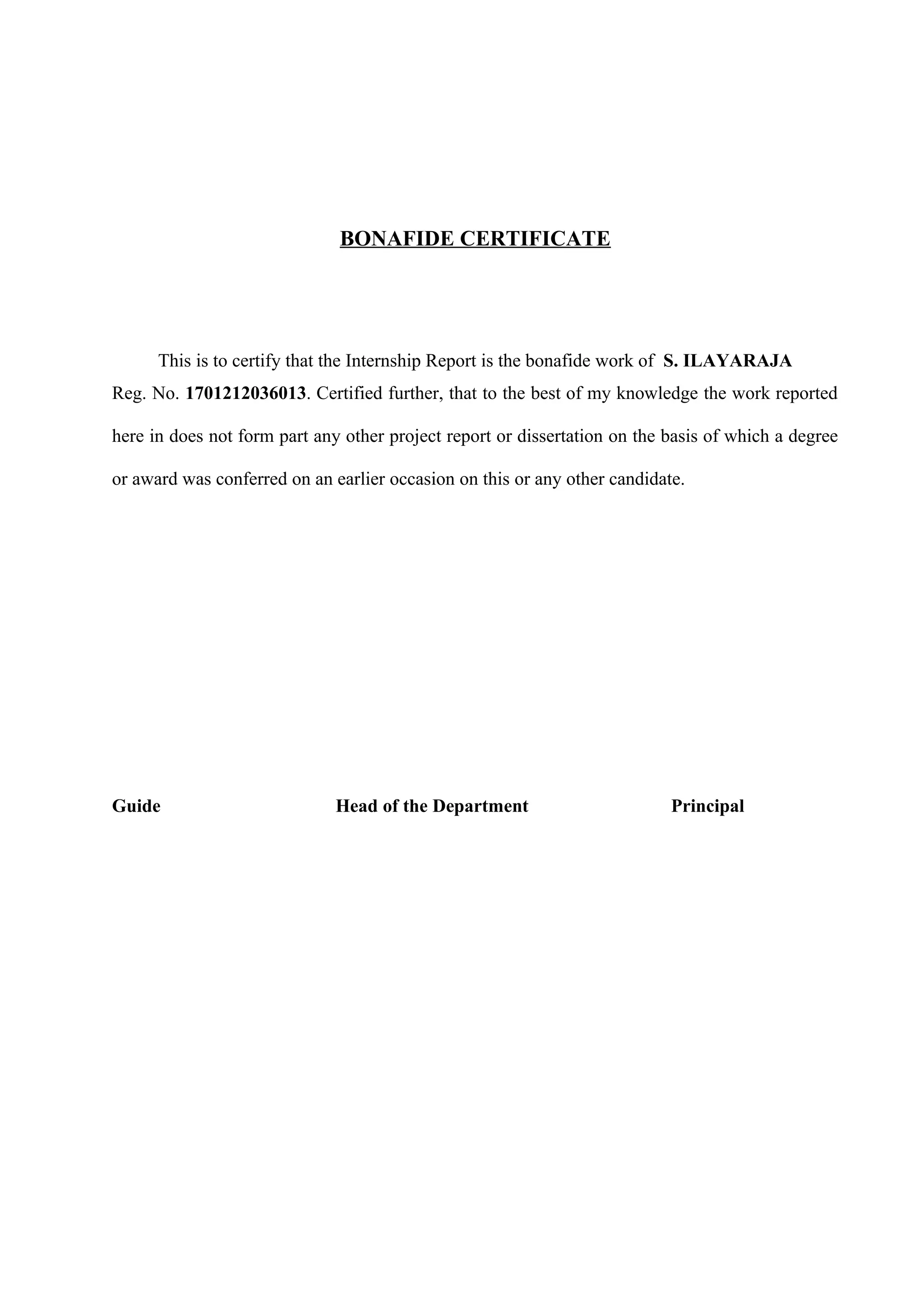 Mba internship format (1) | DOC