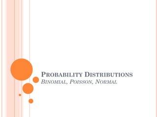 Probability Distributions | PPT