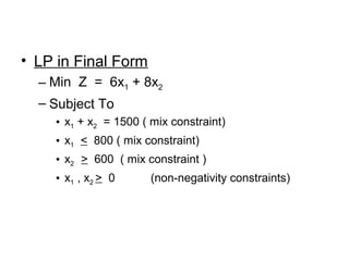 Mba i qt unit-1.3_linear programming in om | PPT
