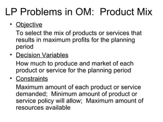 Mba i qt unit-1.3_linear programming in om | PPT