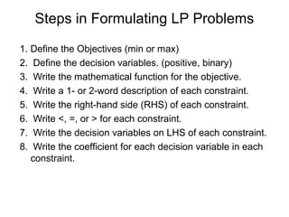 Mba i qt unit-1.3_linear programming in om | PPT