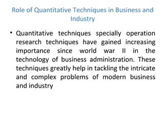 Mba i qt unit-1_basic quantitative techniques | PPT