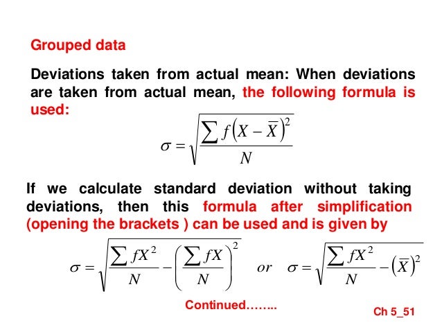 How to calculate equal weighted standard deviation - psaweireland