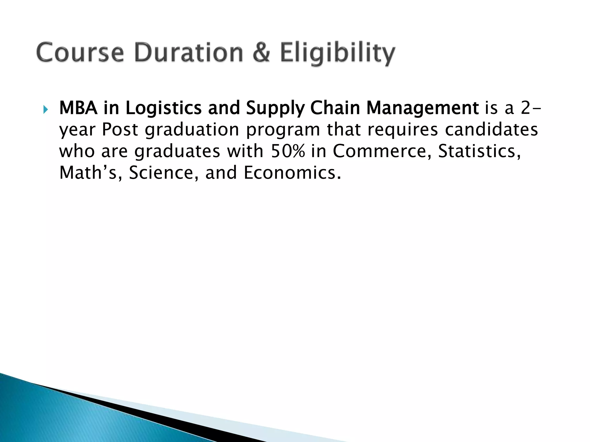 MBA Logistics and supply chain management New Delhi.pptx