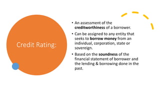 CREDIT RATING AGENCIES | PPTX