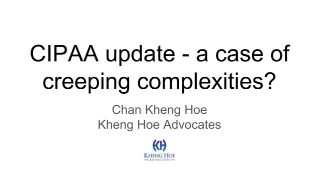CIPAA Update June 2019 - a case of creeping complexities? | PPTX ...